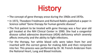 Gene therapy presentation | PPTX