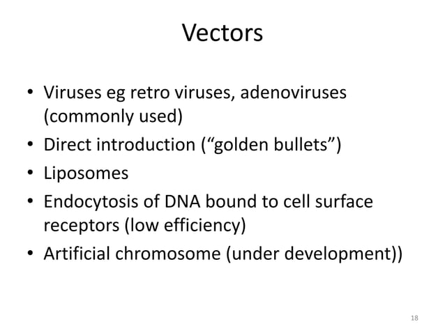 Gene therapy with viral and non viral vectors.pptx | Biological ...