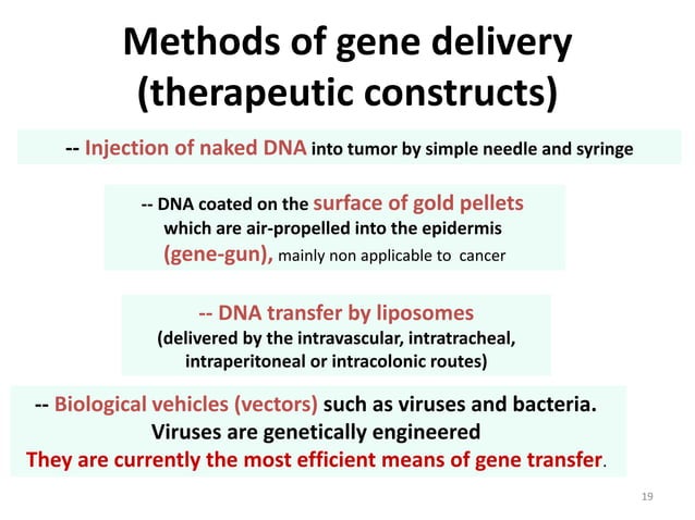 Gene therapy with viral and non viral vectors.pptx | Biological ...