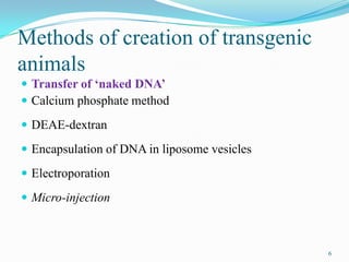 Genetic engineering in animal cells | PPTX