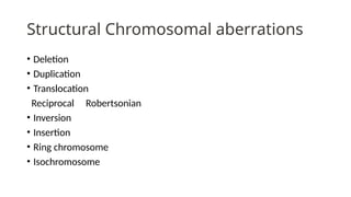 Chromosomal aberrations in children 2024 | PPTX