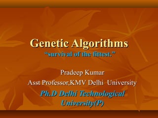 Genetic algorithms | PPT