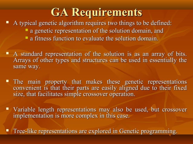 Genetic algorithms | PPT