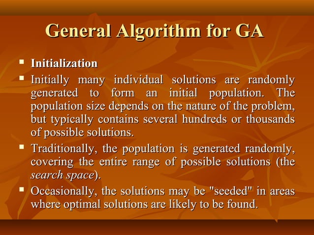 Genetic algorithms | PPT