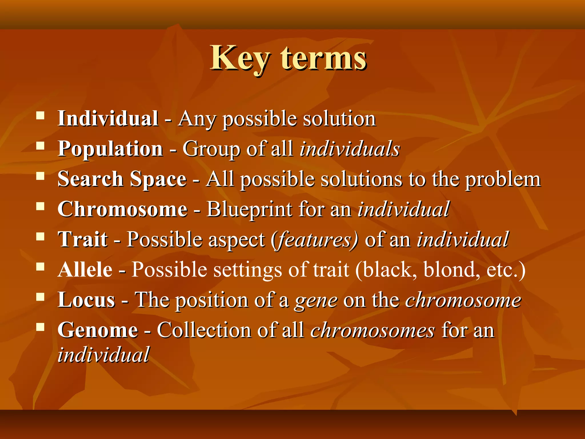 Genetic algorithms full lecture | PPT