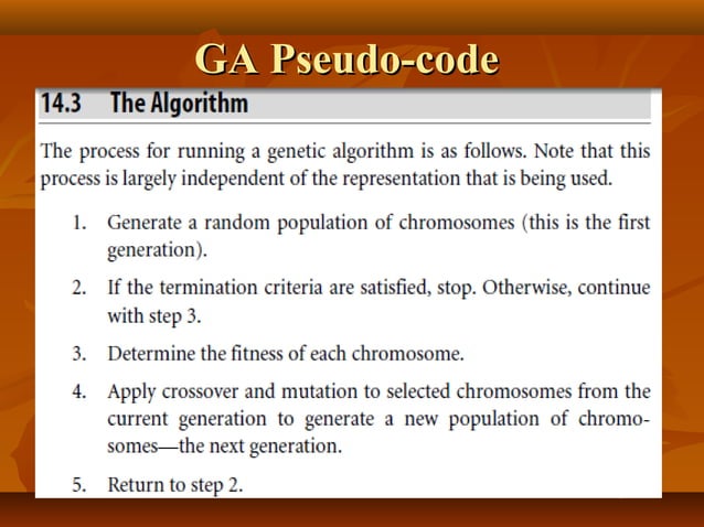 Genetic algorithms full lecture | PPT