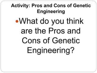 Genetic-Engineering.pptx | Biotech and Biomedical Industry | Industries