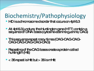 huntington chorea for nursing | PPT