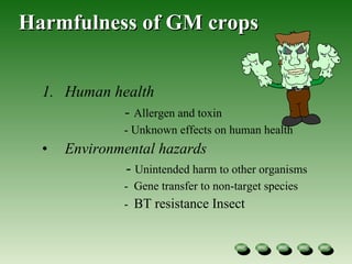 Genetic modified-crops-1228274479307533-9 | PPT