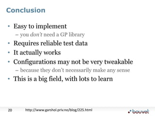 Experiments in genetic programming | PPT