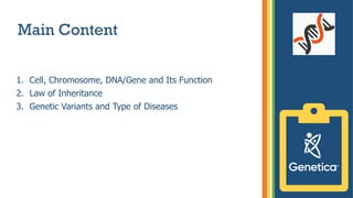 Genetic - basic knowledge for dummies about Genetic | PPTX | Genetics ...