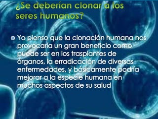 Genetica : CLONACION HUMANA :) | PPTX