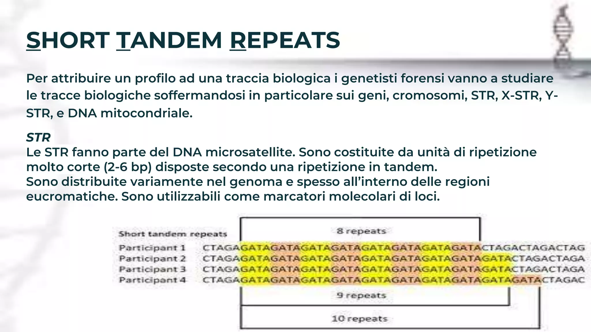 Genetica forense sabrina rossi | PPTX