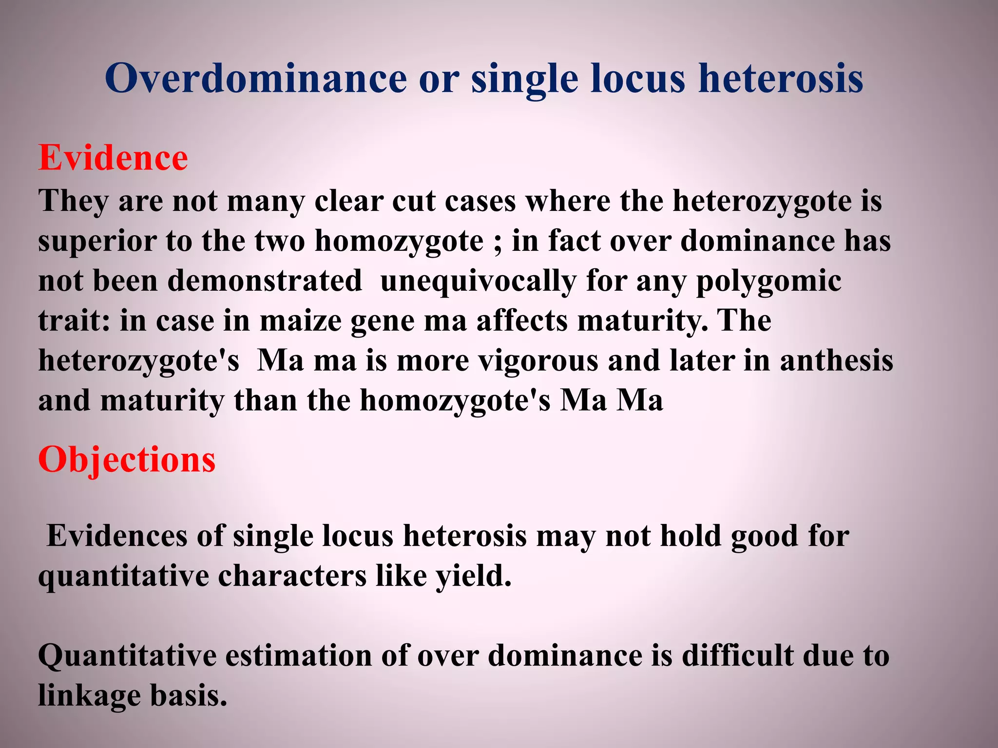Genetical and physiological basis of heterosis and inbreeding | PPTX