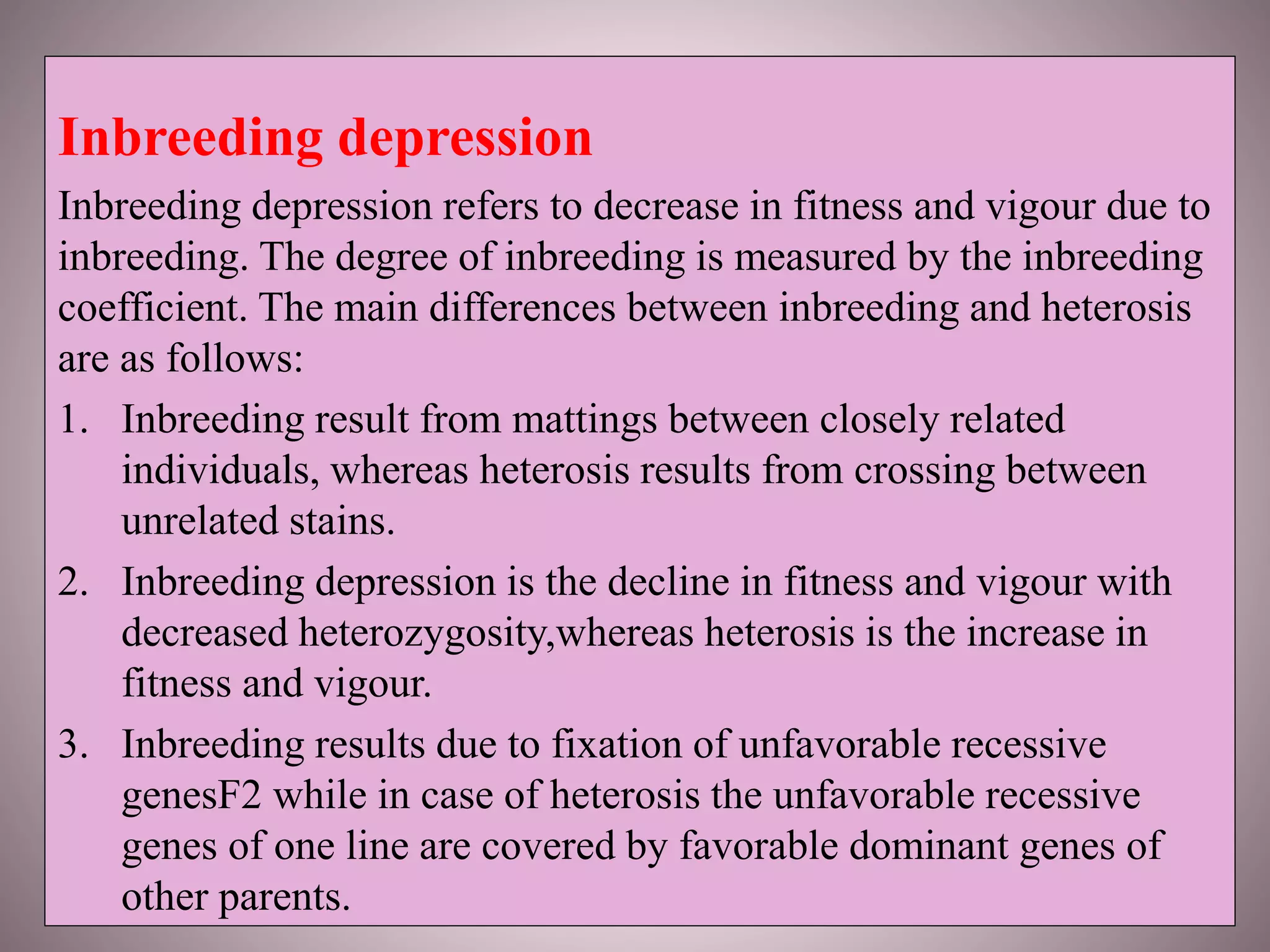 Genetical and physiological basis of heterosis and inbreeding | PPTX