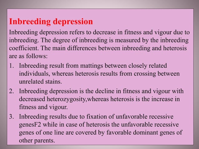 Genetical and physiological basis of heterosis and inbreeding | PPTX