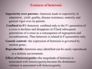 Genetical and physiological basis of heterosis and inbreeding | PPTX