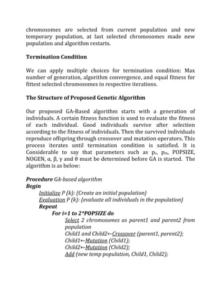 Genetic Algorithm for Process Scheduling | PDF