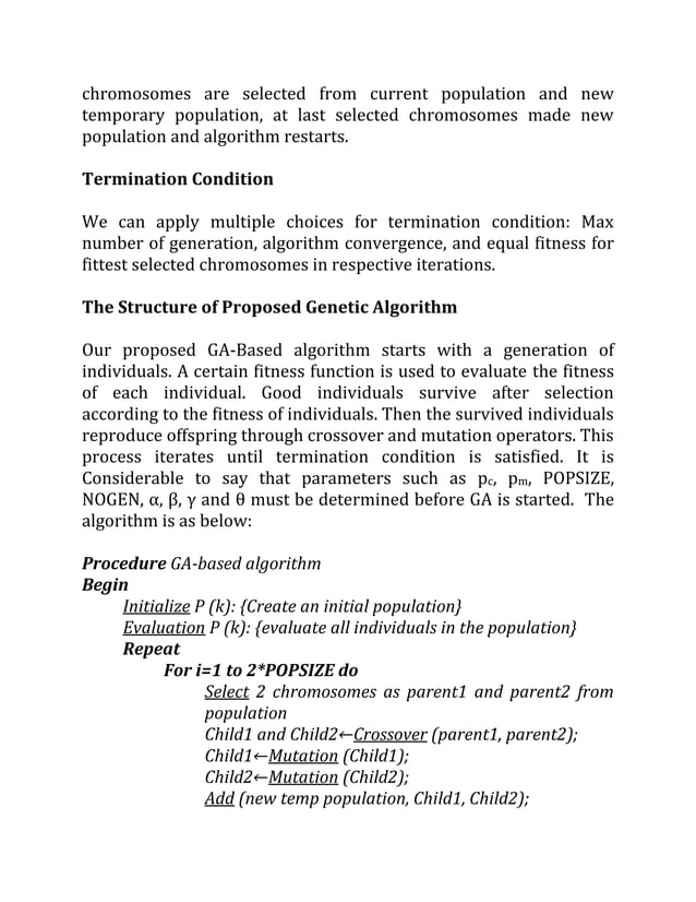 Genetic Algorithm for Process Scheduling | PDF