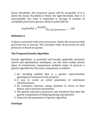 Genetic Algorithm for Process Scheduling | PDF