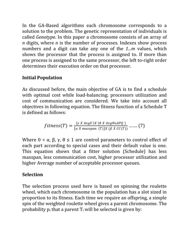 Genetic Algorithm for Process Scheduling | PDF