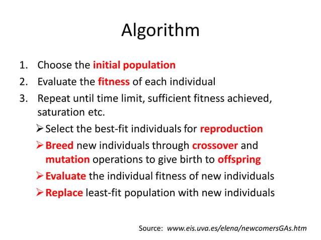 Genetic algorithm | PPT