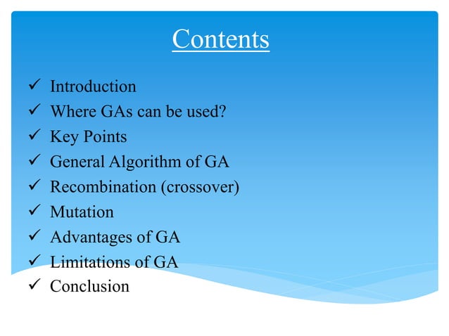 Genetic algorithm | PPTX