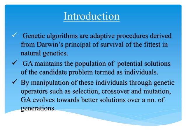 Genetic algorithm | PPTX