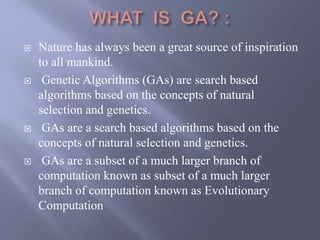 Genetic algorithm | PPT