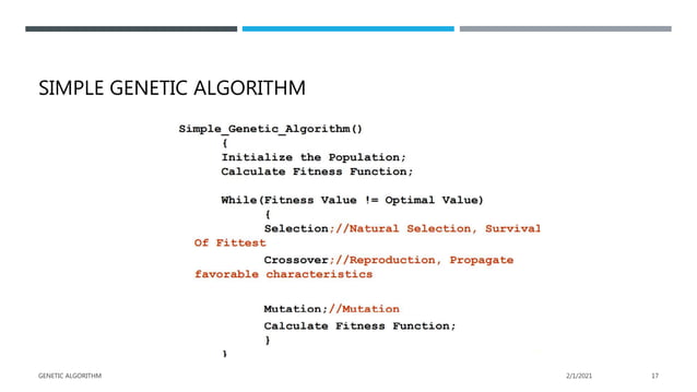 Genetic algorithm | PPTX | Genetics | Science