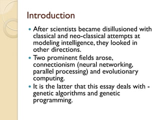 Genetic Algorithms in Artificial Intelligence | PDF