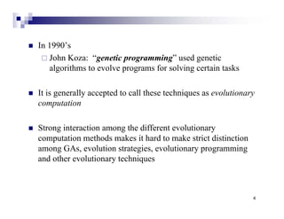 Genetic algorithm in Artificial Intelligence with example | PPT