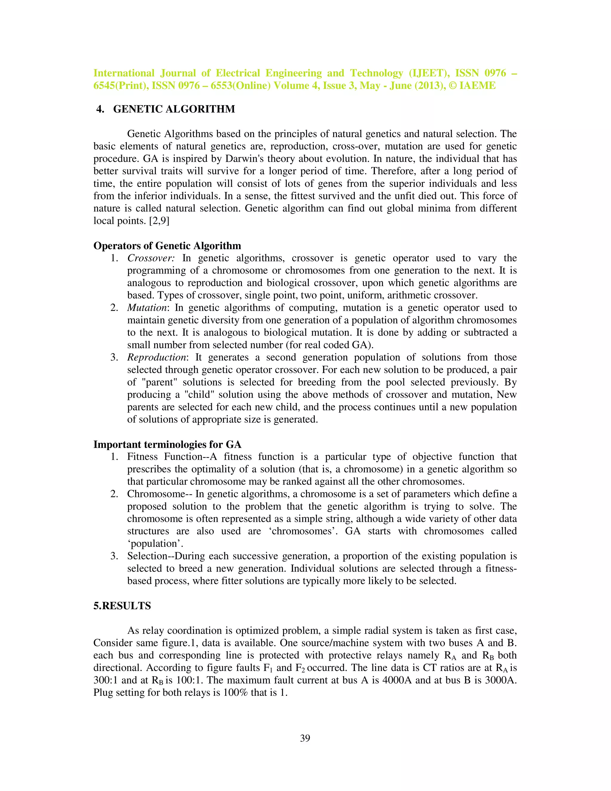 Genetic Algorithm Approach Into Relay Co Ordination Pdf