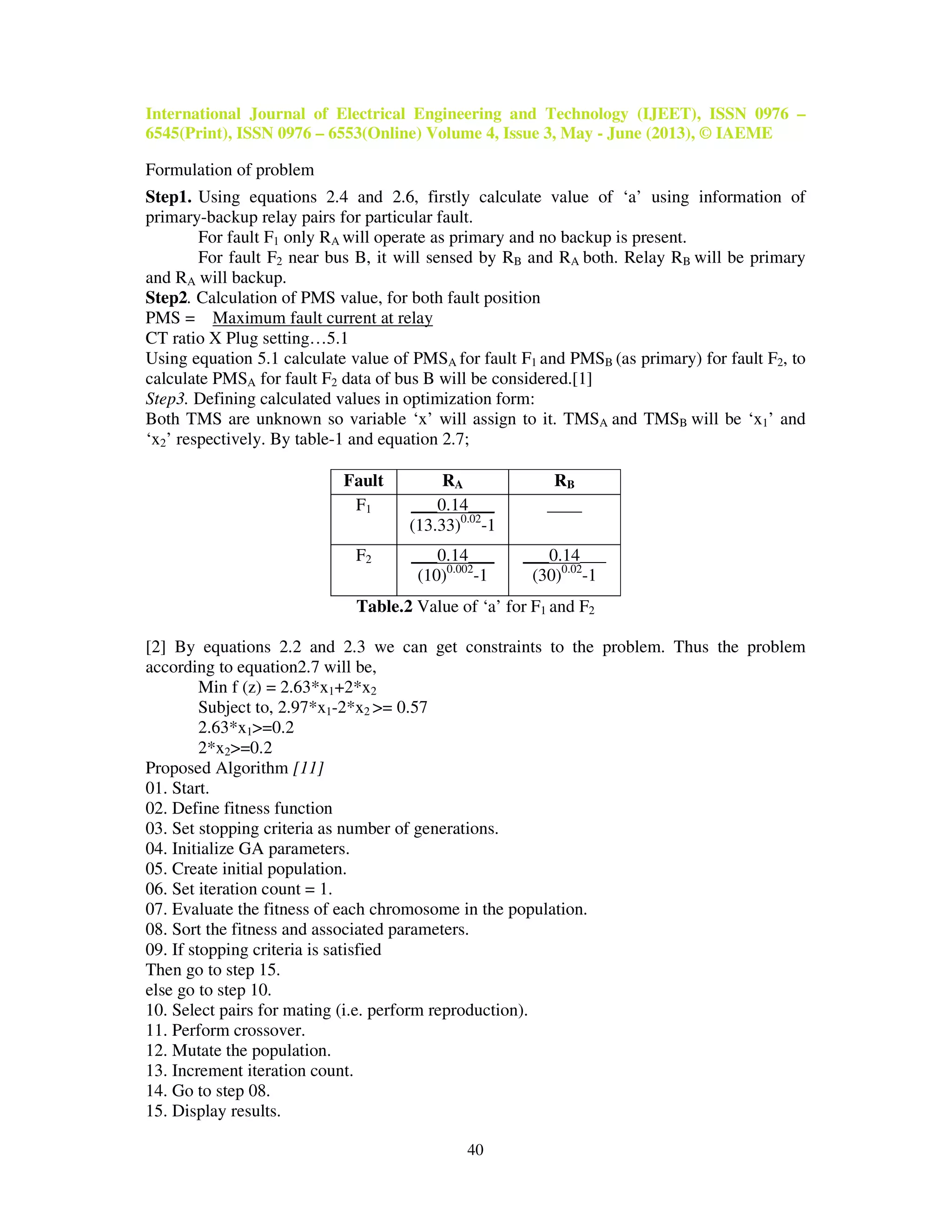 Genetic Algorithm Approach Into Relay Co Ordination Pdf