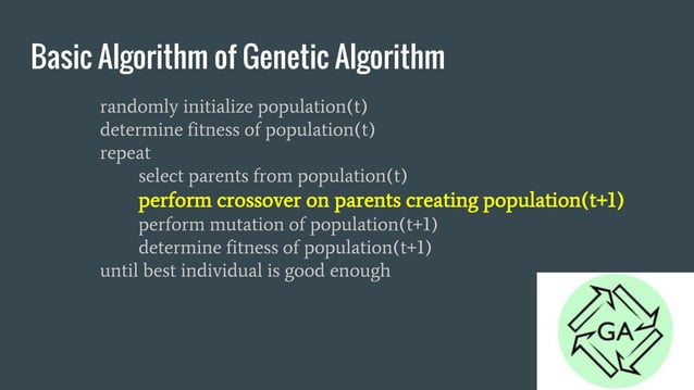Genetic algorithm artificial intelligence presentation | PPTX ...