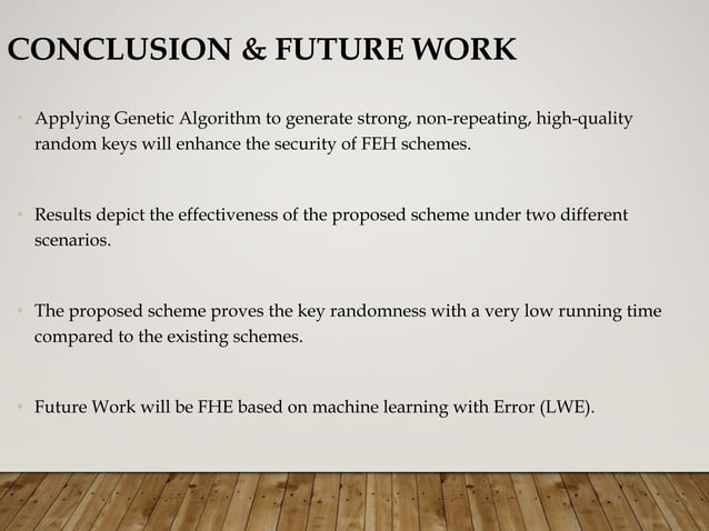 Presentation Slides Genetic Algorithm Based Key Generation For Fully