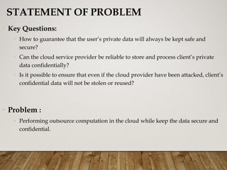 Presentation Slides - Genetic algorithm based key generation for fully homomorphic encryption | PDF
