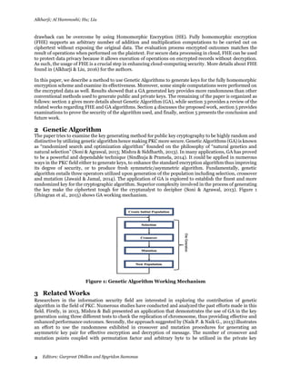 Genetic algorithm based key generation for fully homomorphic encryption | PDF