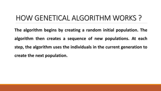 GENETIC ALGORITHM | PPT