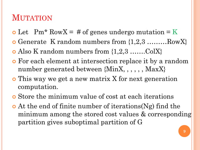 Genetic Algorithm And Graph Partitioning Problem Ppt