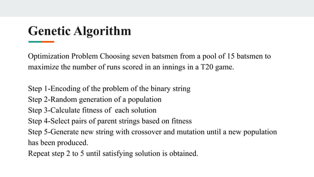 Genetic Algorithm | PPT