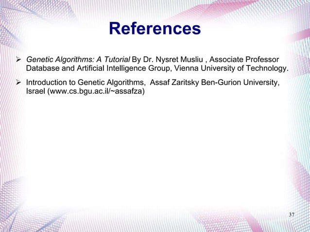 Genetic Algorithm by Example | PPTX