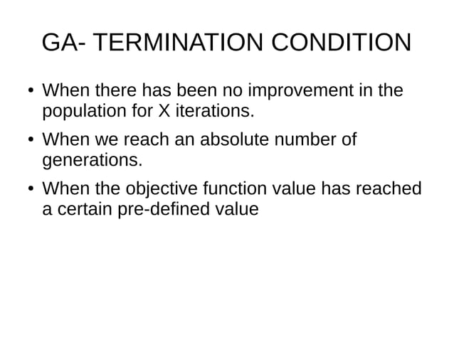 Genetic algorithm ppt | ODP