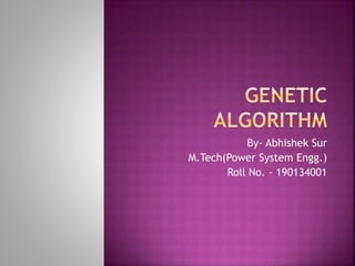 GENETIC ALGORITHM | PPTX