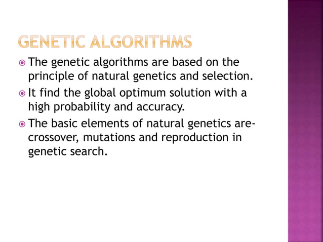 GENETIC ALGORITHM | PPT