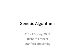 Genetic Algorithms-1.ppt | Genetics | Science