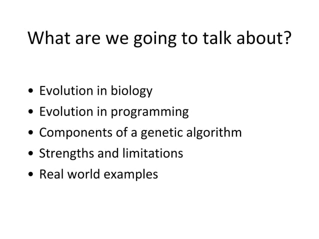 Genetic algorithms | PPT