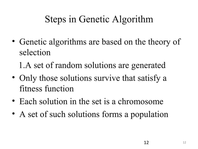 Genetic Algorithms - Artificial Intelligence | PPT