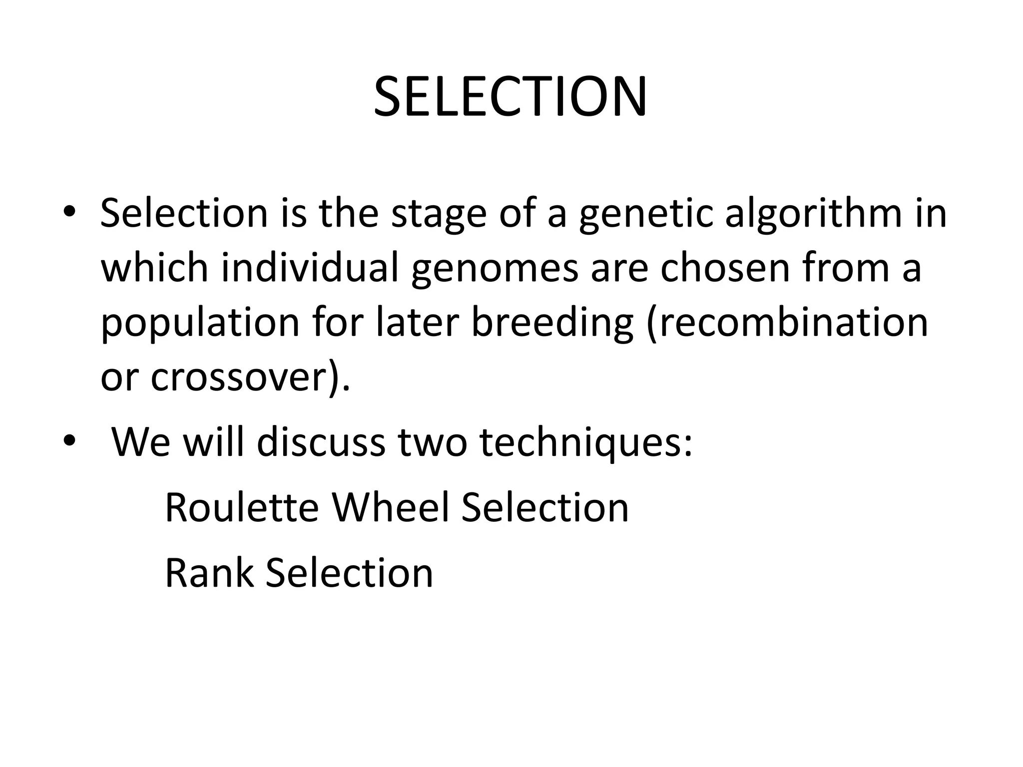 Genetic algorithms | PPTX