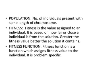 Genetic algorithms | PPTX